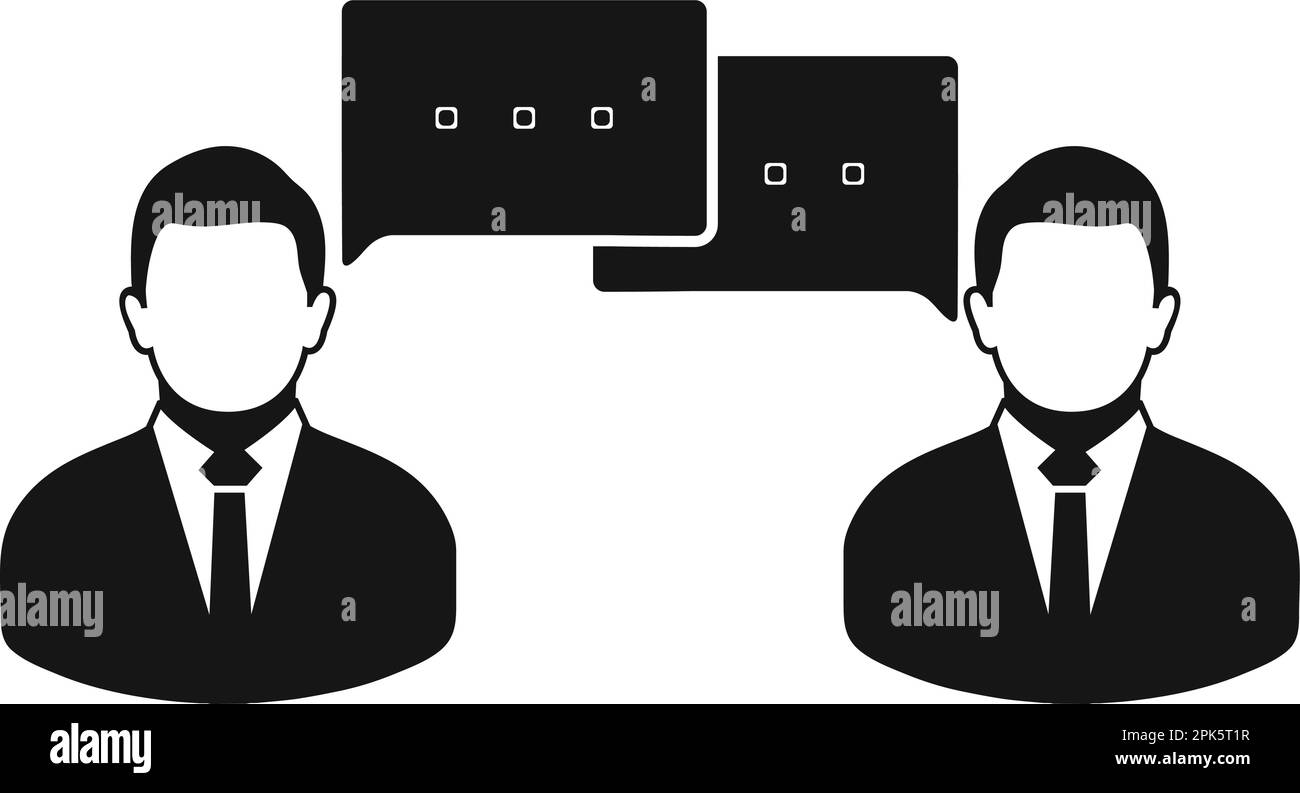 Conversation icon flat style Cut Out Stock Images & Pictures - Alamy
