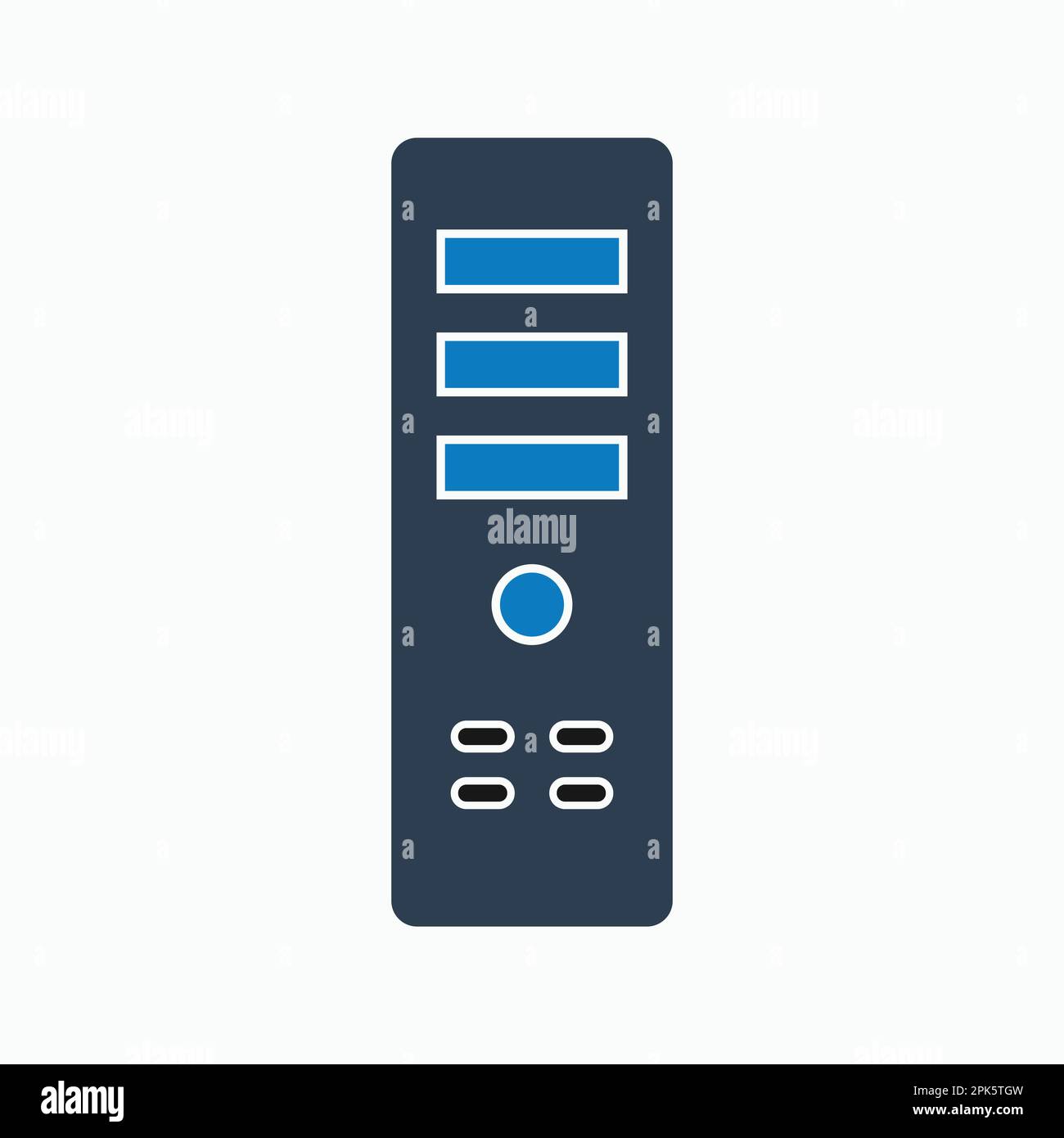 Cpu computer tower icon vector hi-res stock photography and images - Alamy