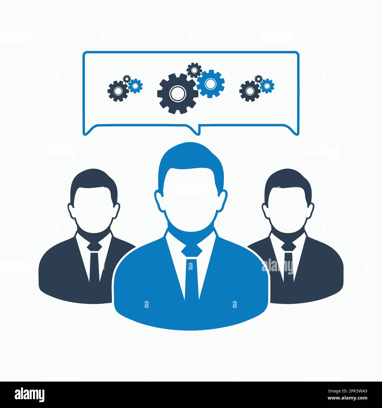Creative Servicing Team Icon. Flat style vector EPS Stock Vector Image ...