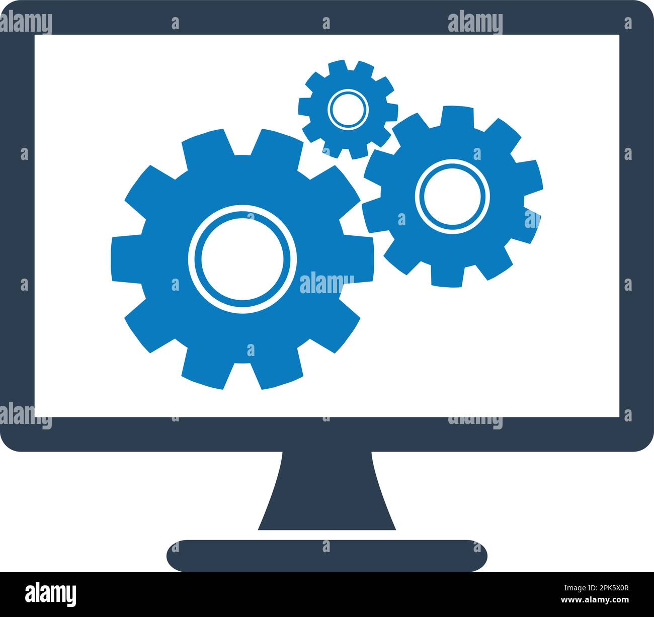 Computer Service Icon. Flat style vector EPS Stock Vector Image & Art ...