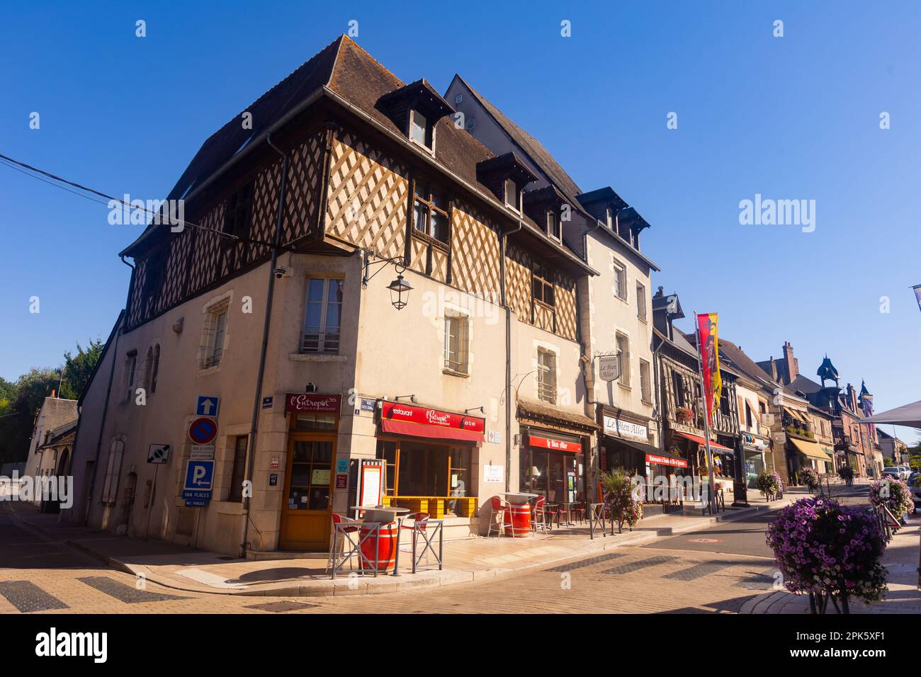 AUBIGNY-SUR-NERE, FRANCE - AUGUST 11, 2022: Summer landscape of city ...
