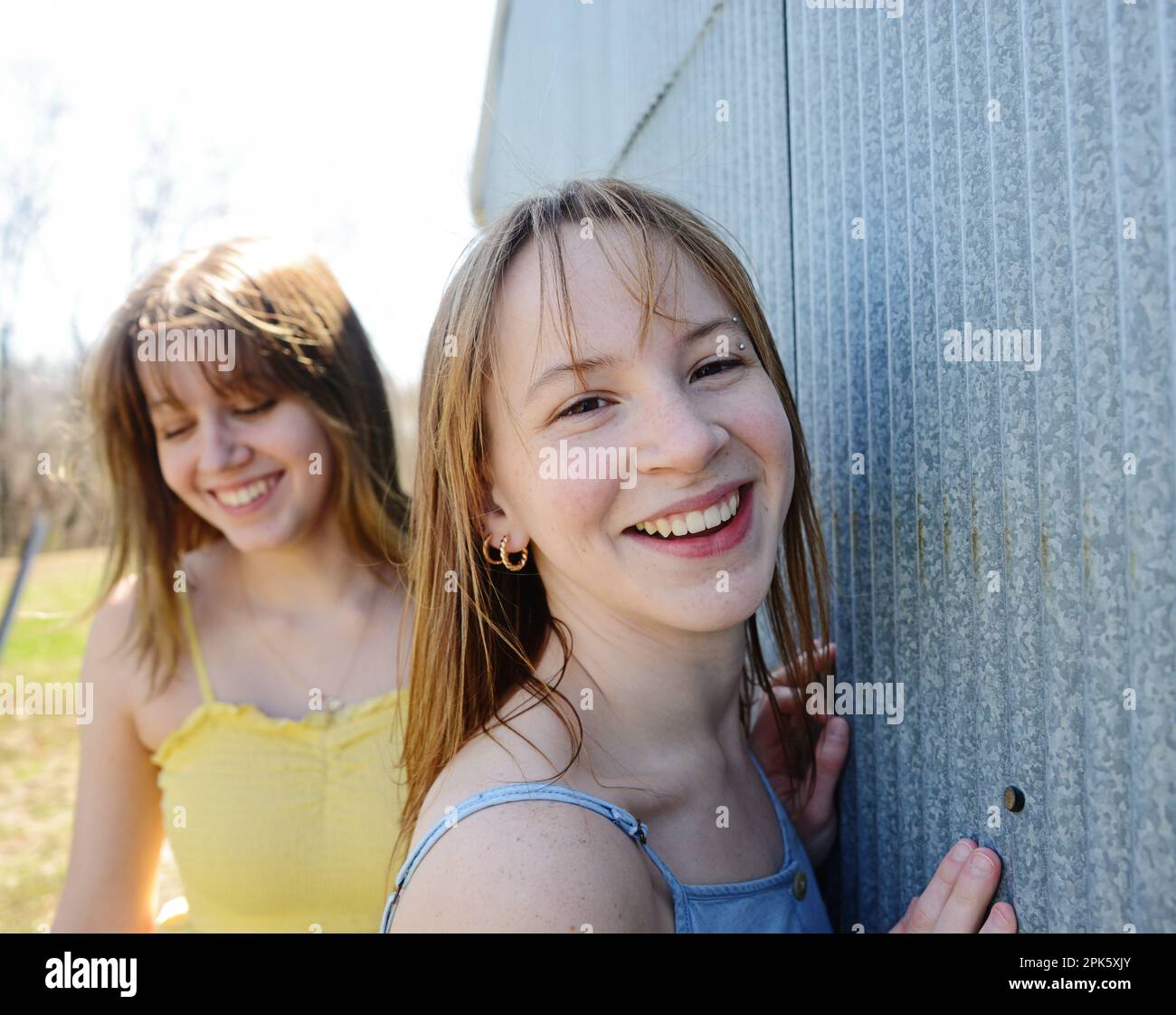 two sisters together Stock Photo - Alamy