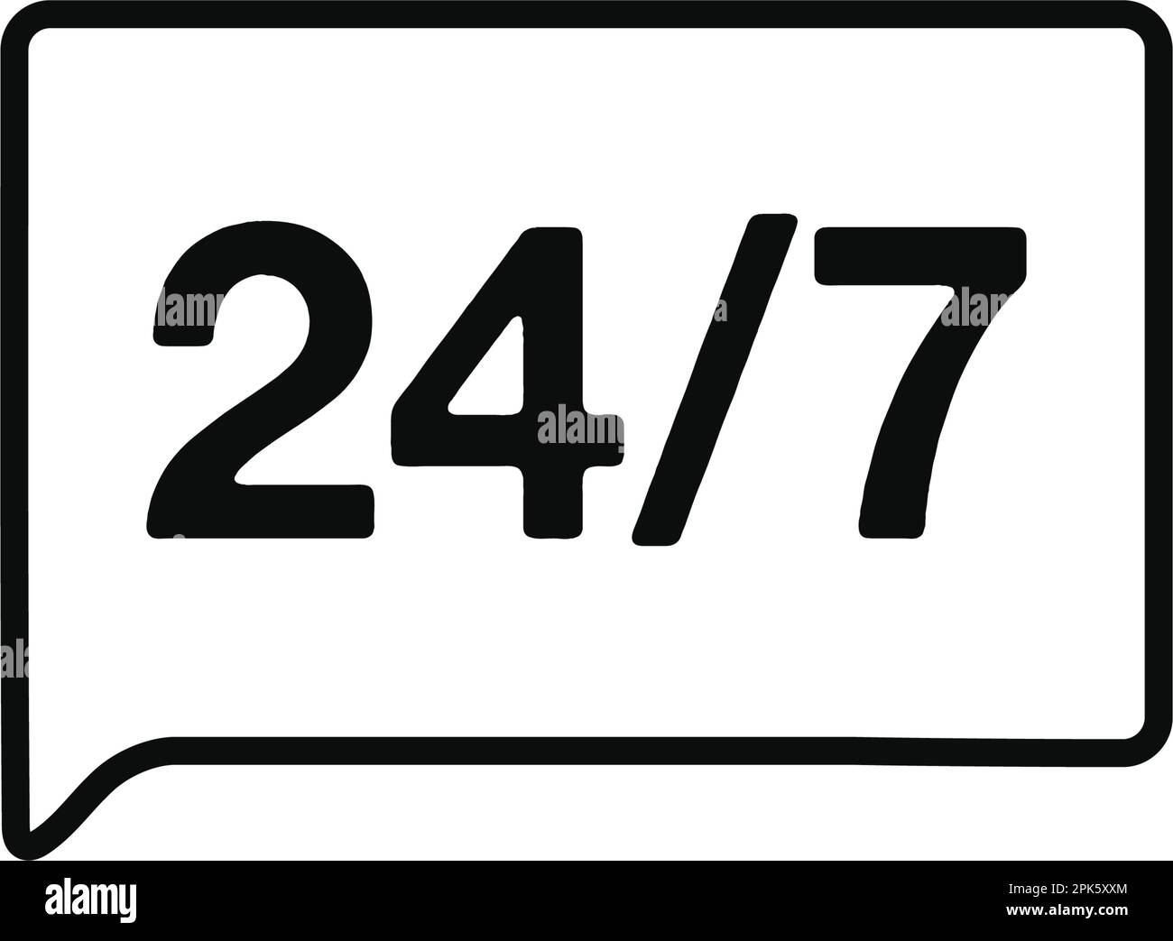 24/7 Customer Service Icon. Flat style vector EPS Stock Vector Image ...