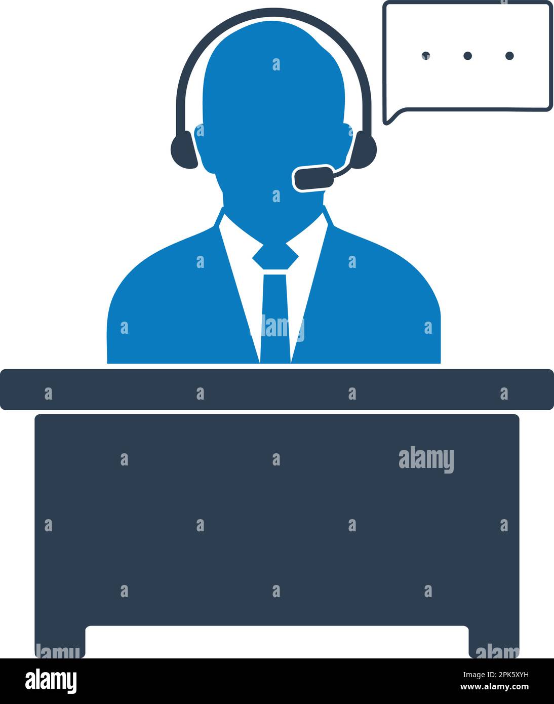 Customer service icon. Flat style vector EPS Stock Vector Image & Art ...