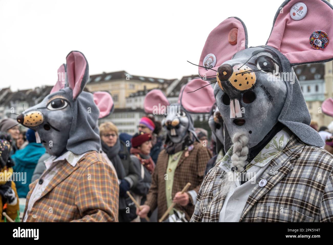 mouse Costume at the Basel Fasnacht parade in Switzerland Stock Photo ...