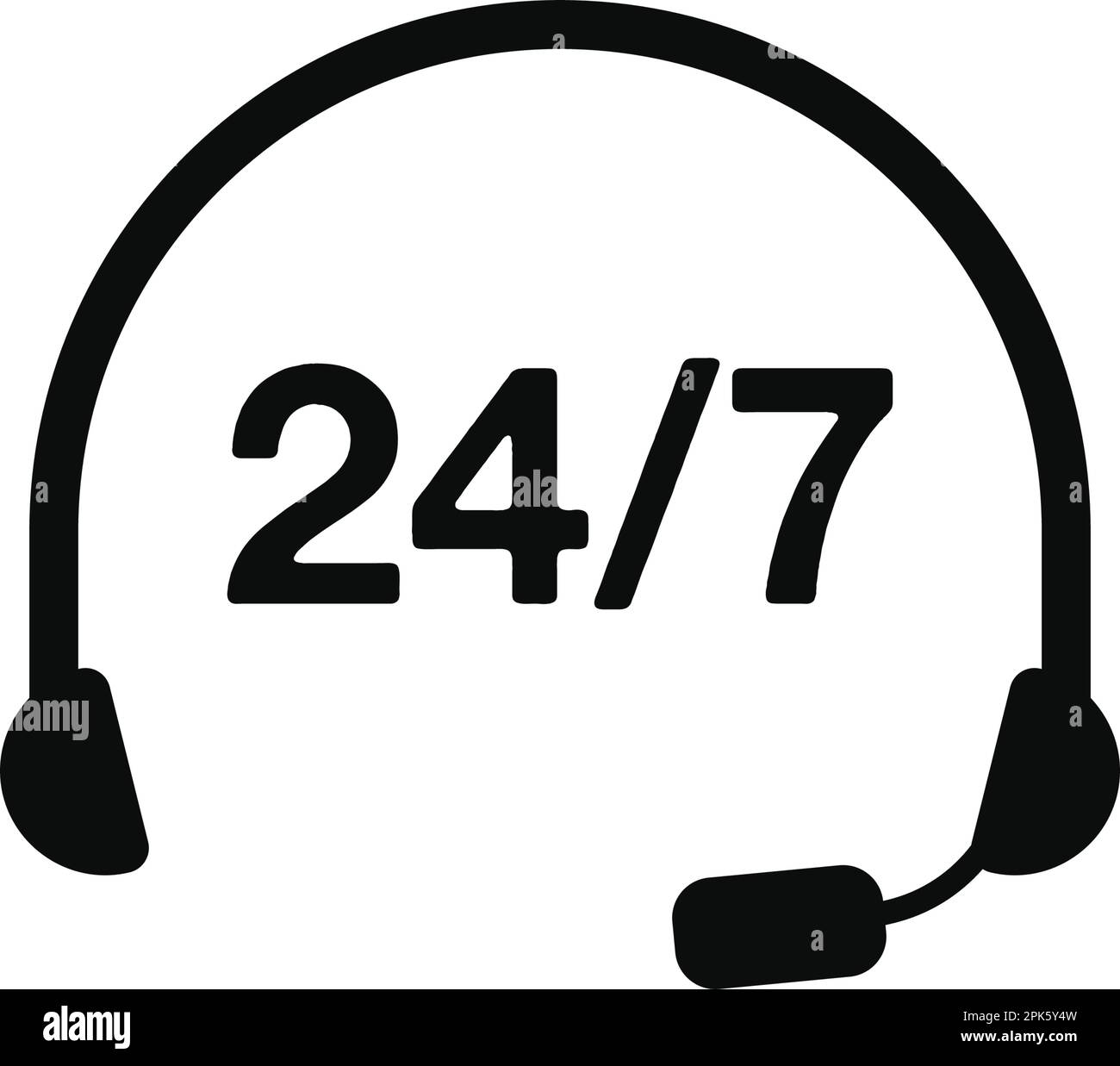 24/7 Customer Support, Help Icon. Flat style vector EPS Stock Vector ...