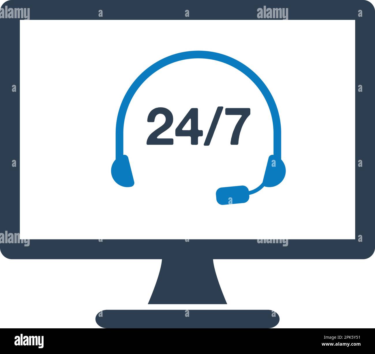 24/7 Online Customer Support, Help Icon. Flat style vector EPS Stock ...