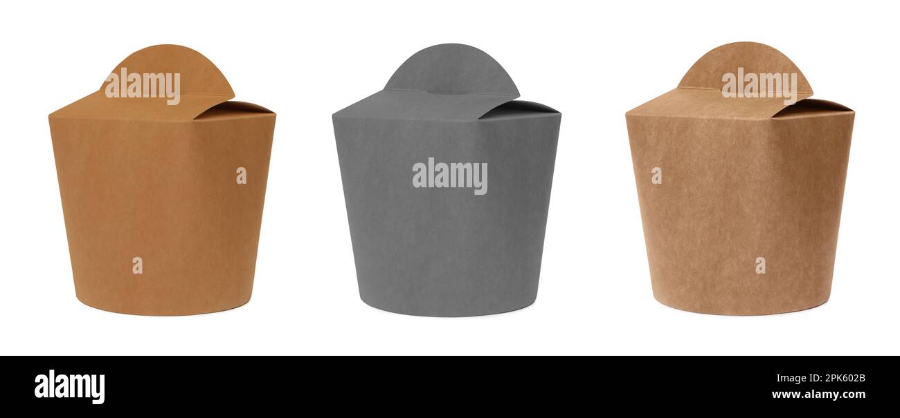 Set of paper boxes on white background. Banner design Stock Photo - Alamy