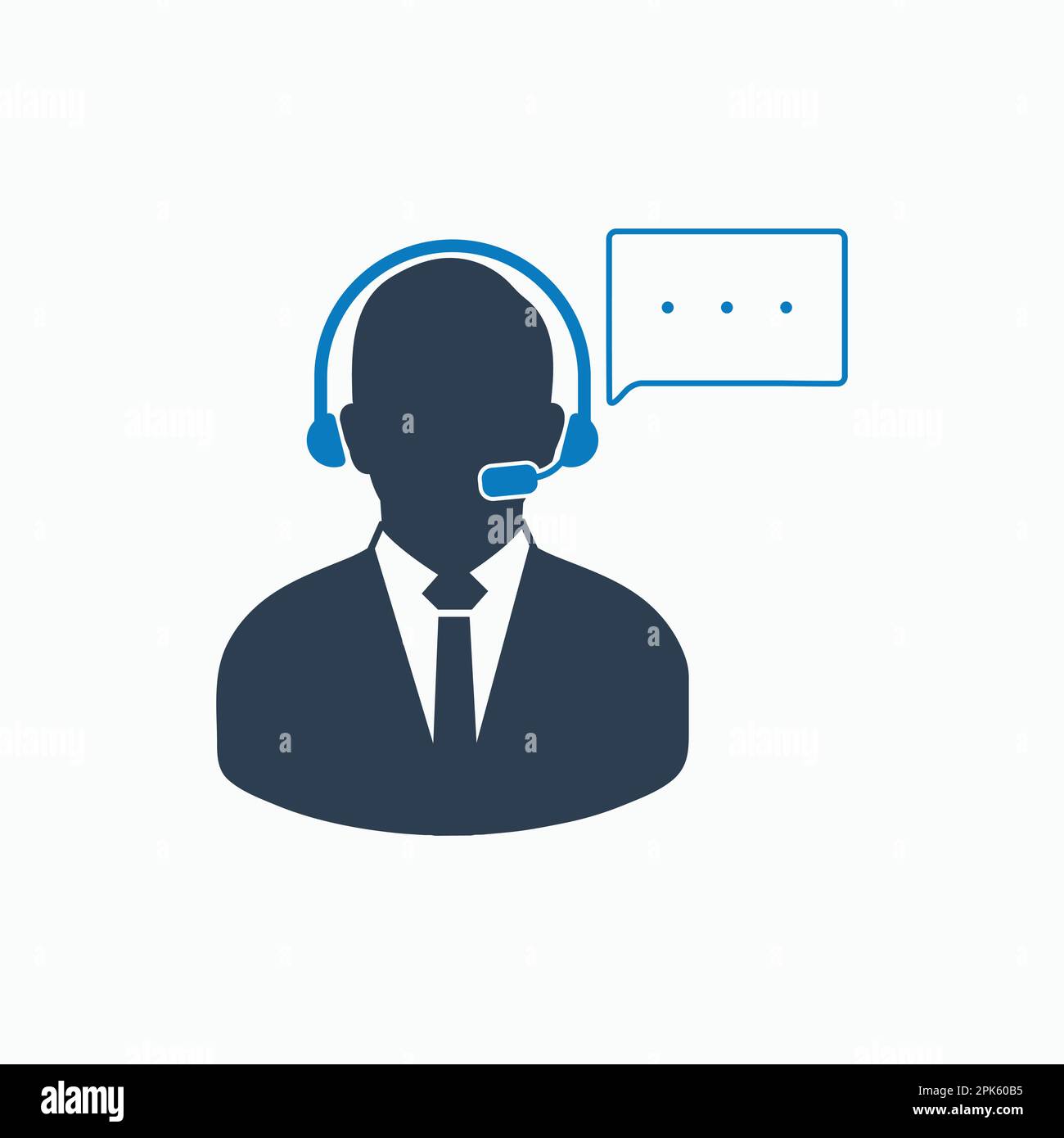 Customer operator icon. Flat style vector EPS Stock Vector Image & Art ...