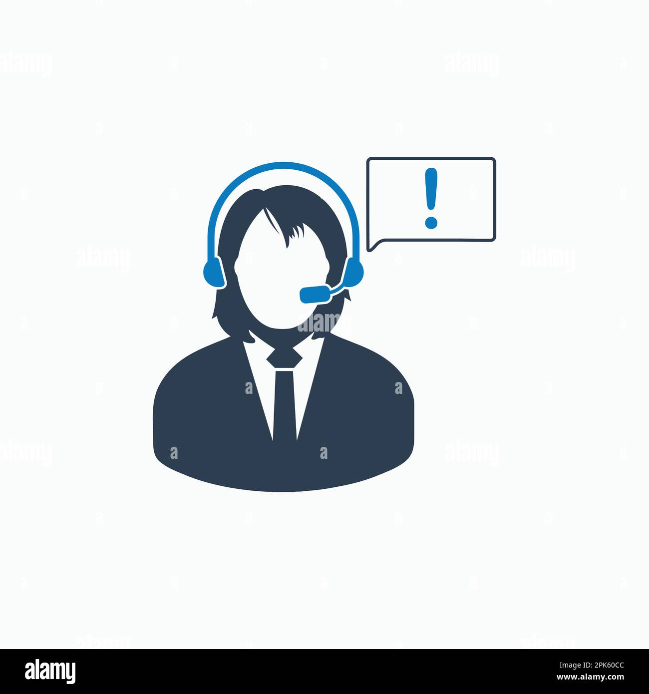 Customer support icon. Flat style vector EPS Stock Vector Image & Art ...