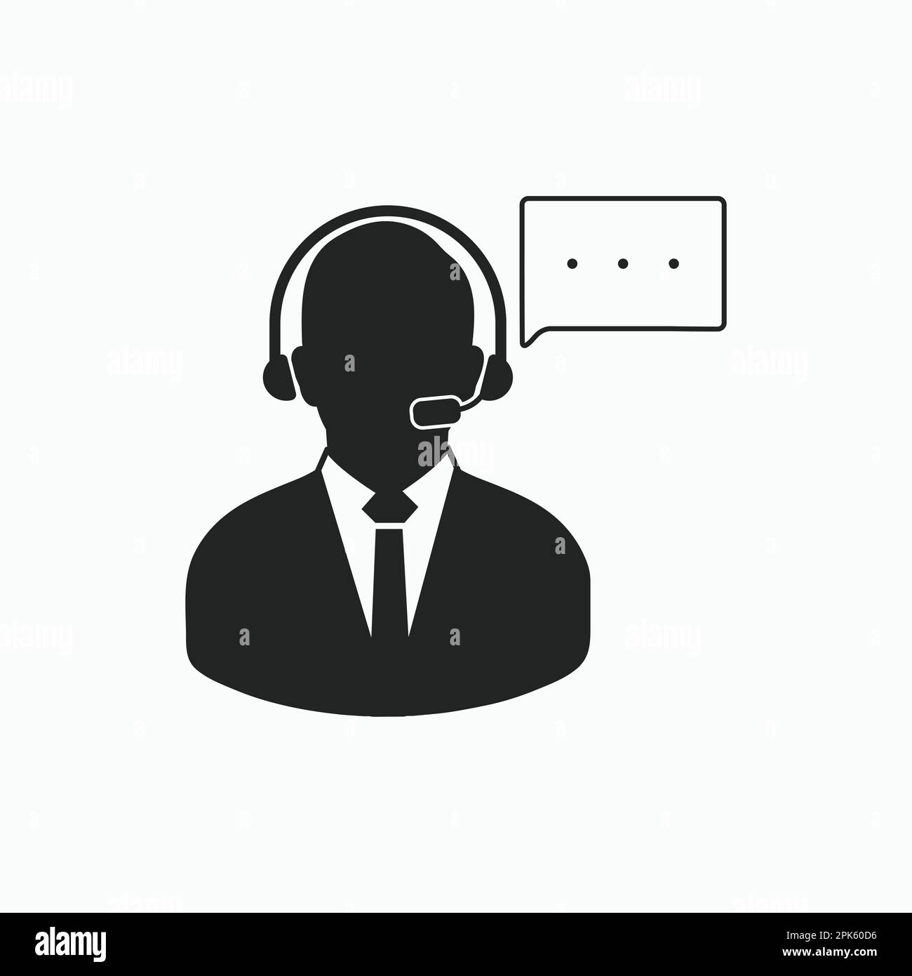 Customer service icon. Flat style vector EPS Stock Vector Image & Art ...