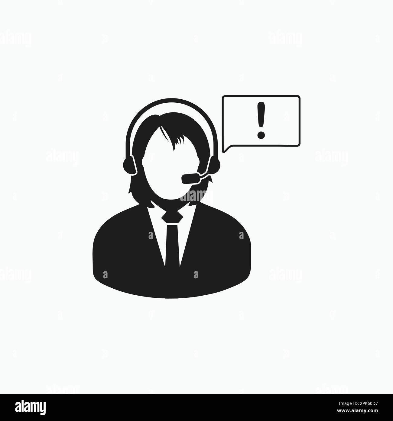 Customer service icon. Flat style vector EPS Stock Vector Image & Art ...