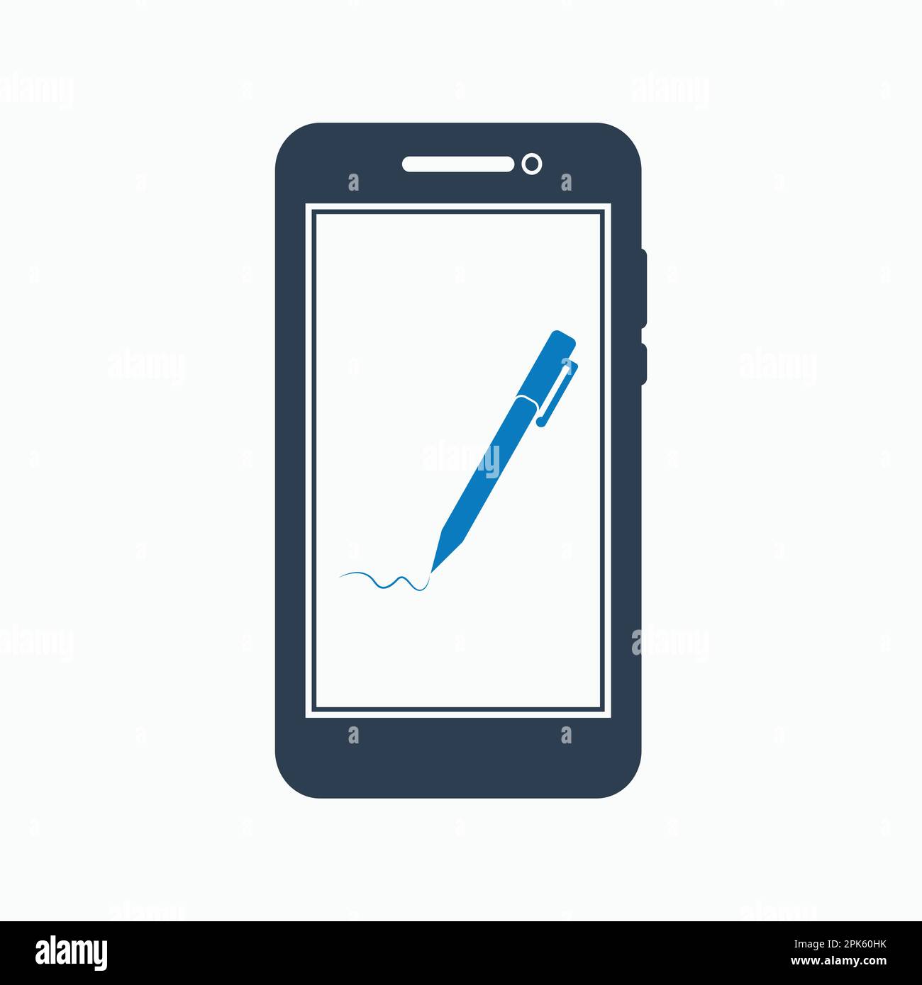 Digital signature icon. Flat style vector EPS Stock Vector Image & Art ...