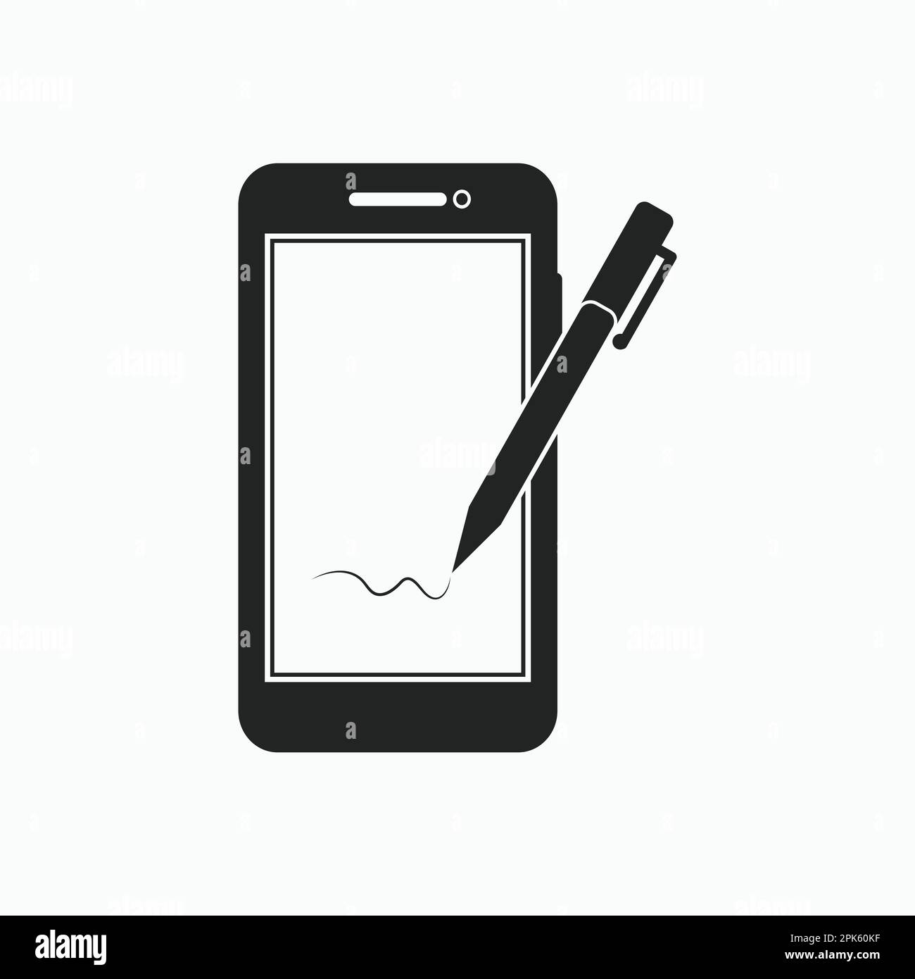 Digital signature icon. Flat style vector EPS Stock Vector Image & Art ...