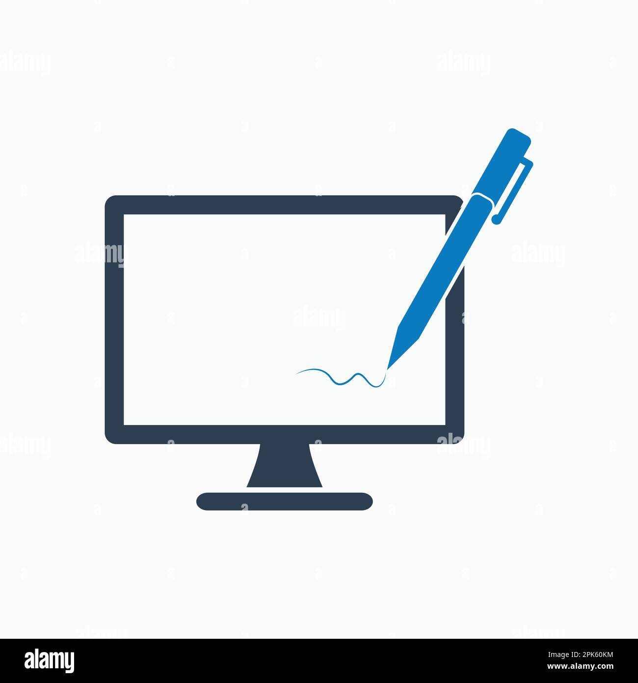 Digital signature icon. Flat style vector EPS Stock Vector Image & Art ...