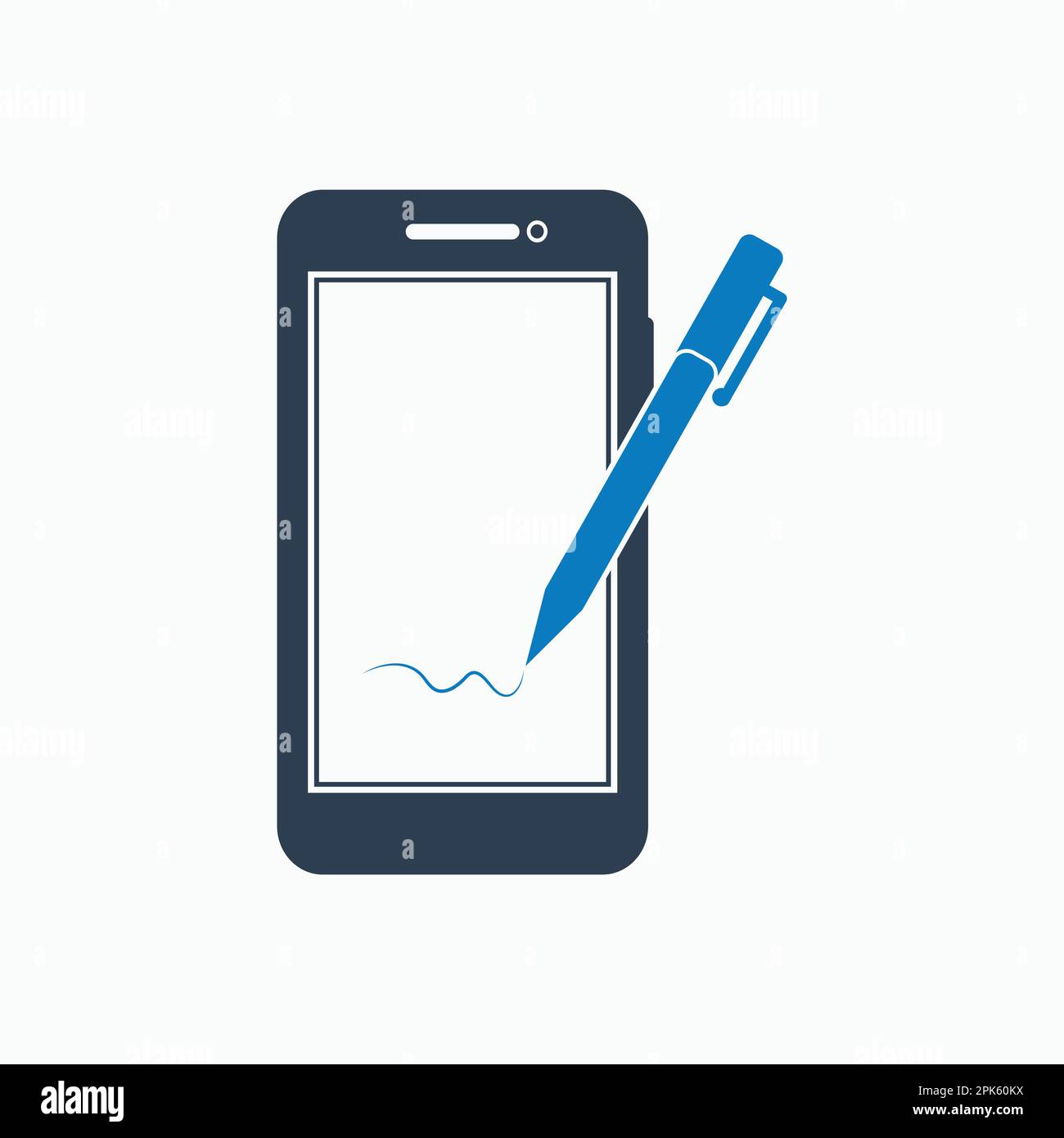 Digital signature icon. Flat style vector EPS Stock Vector Image & Art ...