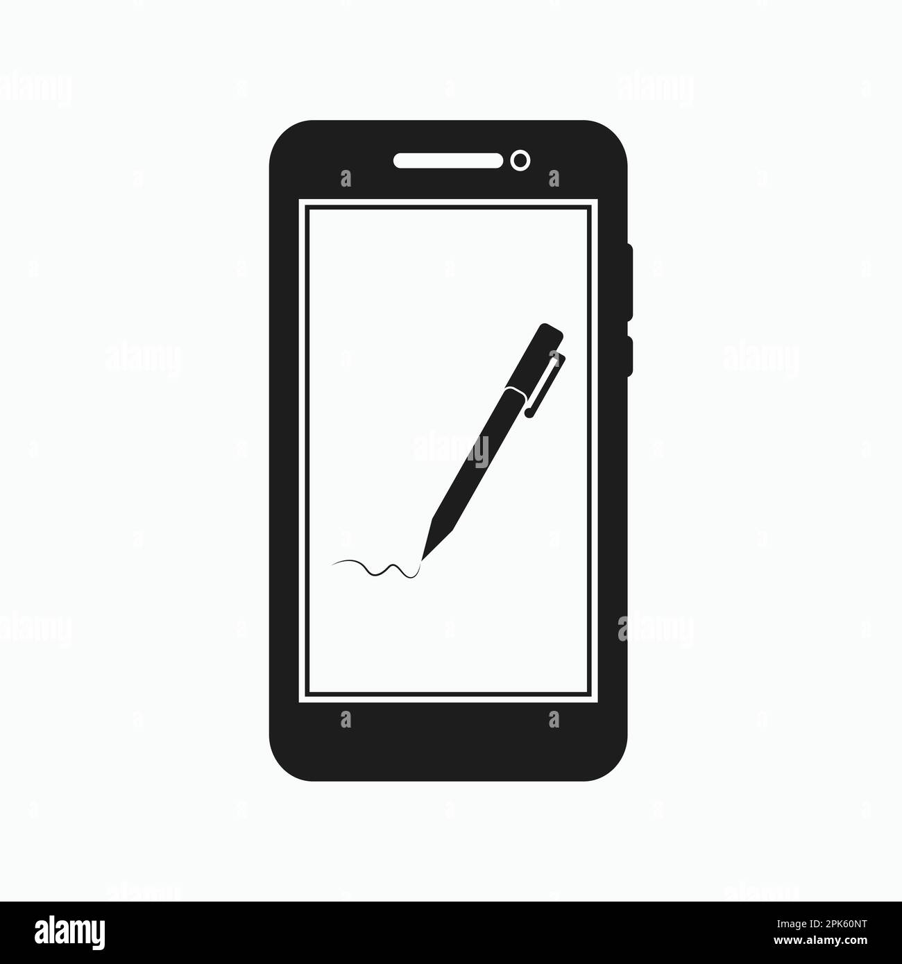 Digital Signature Icon Flat Style Vector Eps Stock Vector Image And Art