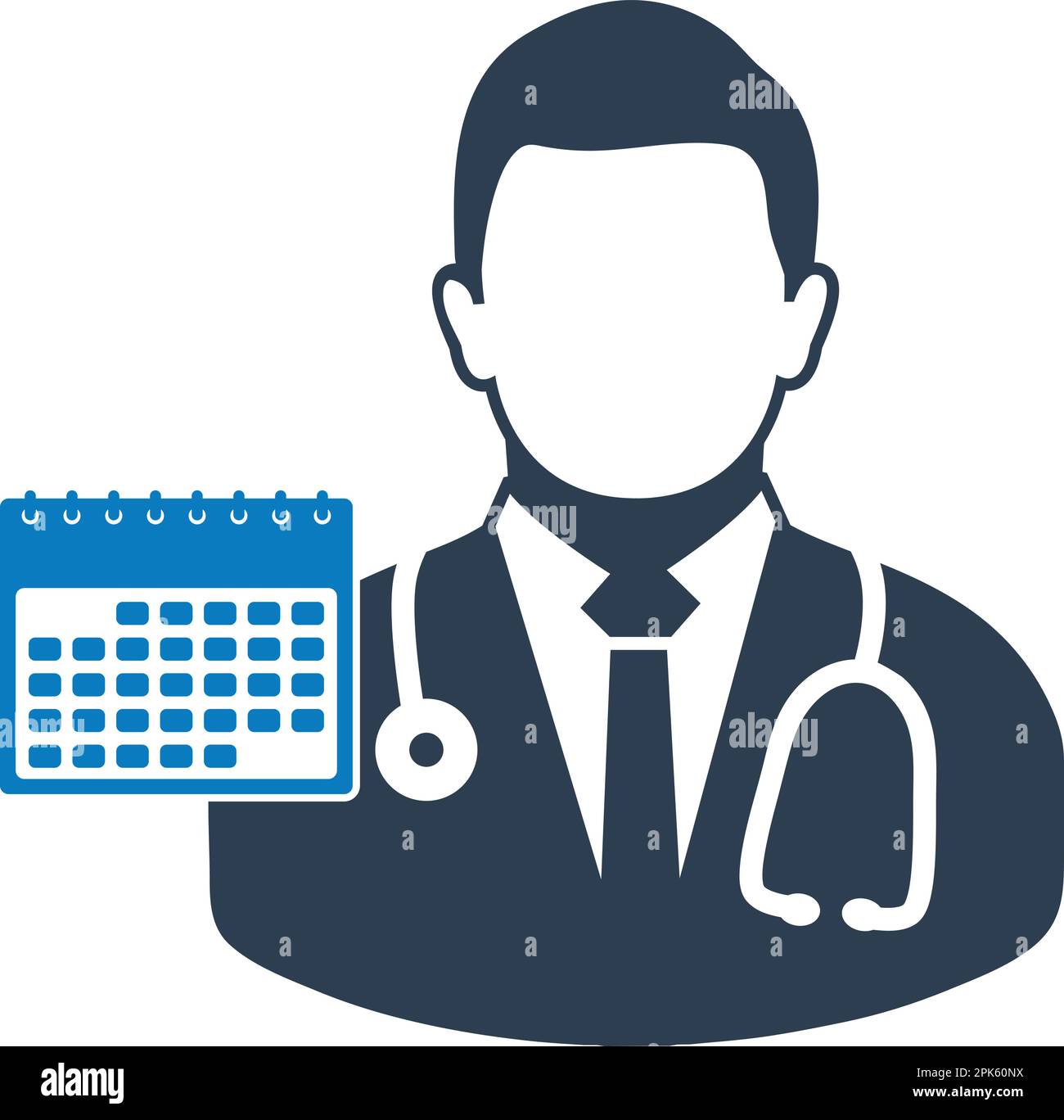 Doctor appointment icon. Flat style vector EPS Stock Vector Image & Art ...