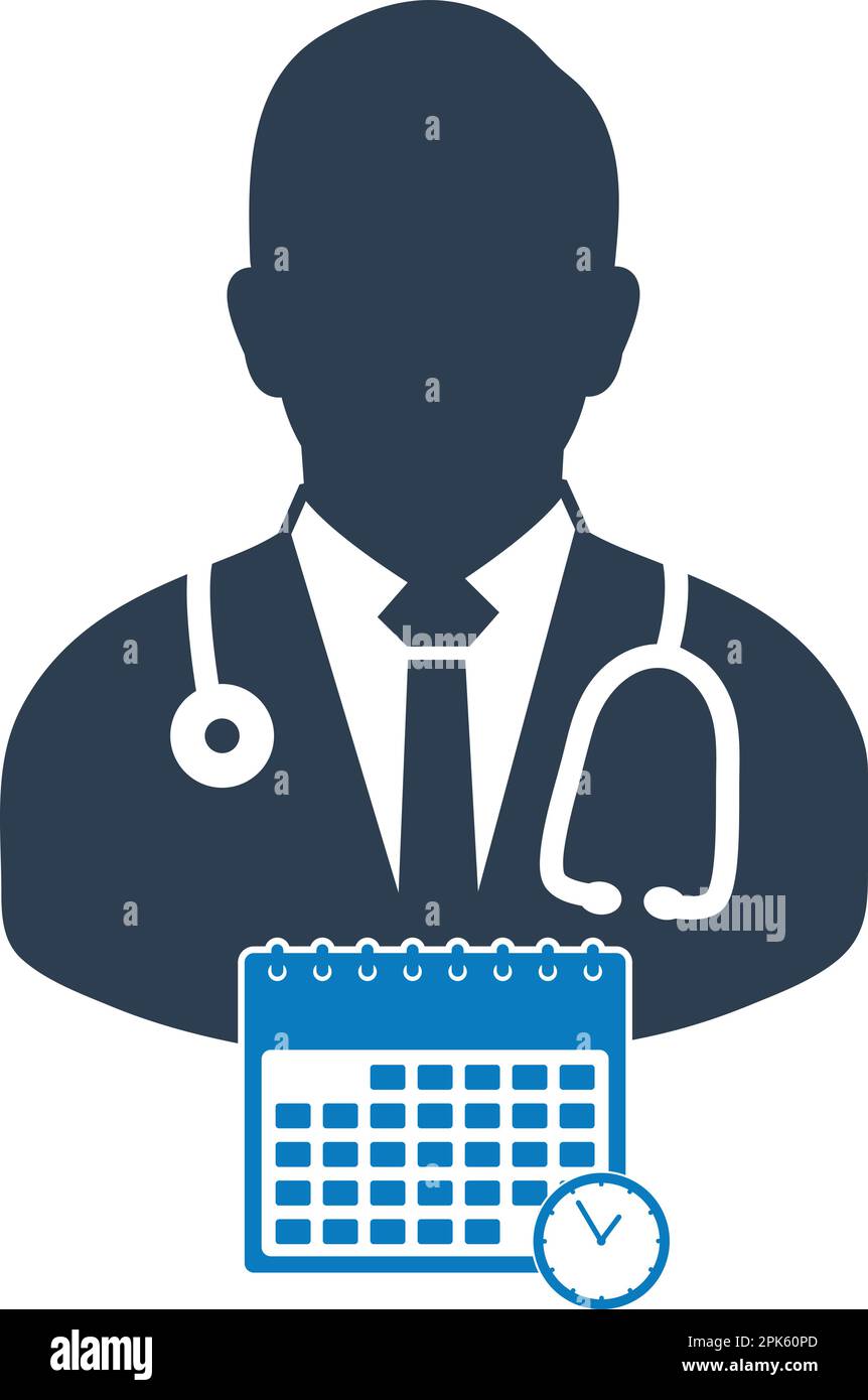 Doctor appointment icon. Flat style vector EPS Stock Vector Image & Art ...