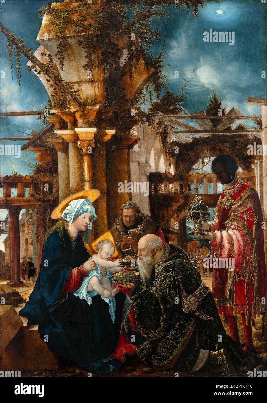 The Adoration of the Magi, painted by Albrecht Altdorfer of the German ...