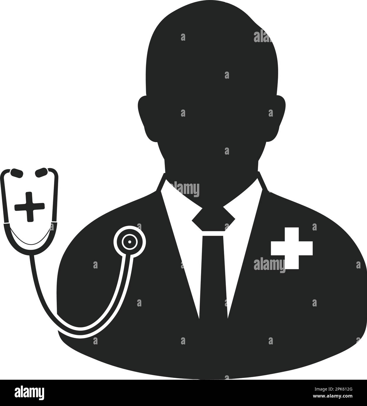 Doctor icon. Flat style vector EPS Stock Vector Image & Art - Alamy