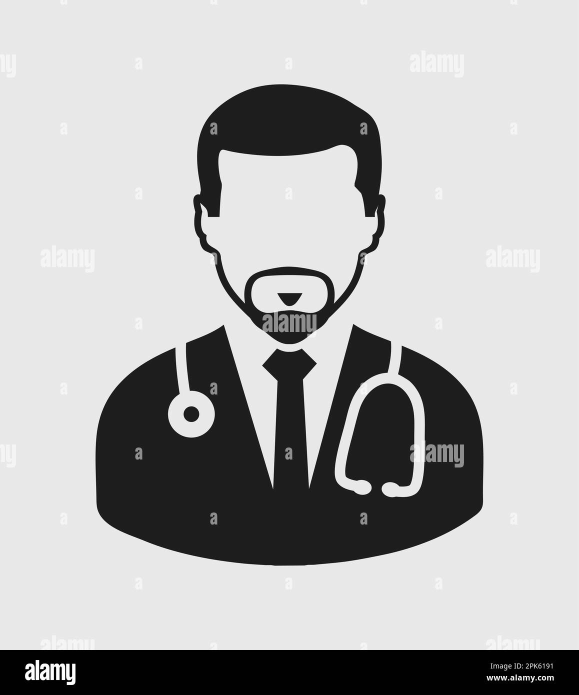 Male Doctor Icon. Flat style vector EPS Stock Vector Image & Art - Alamy