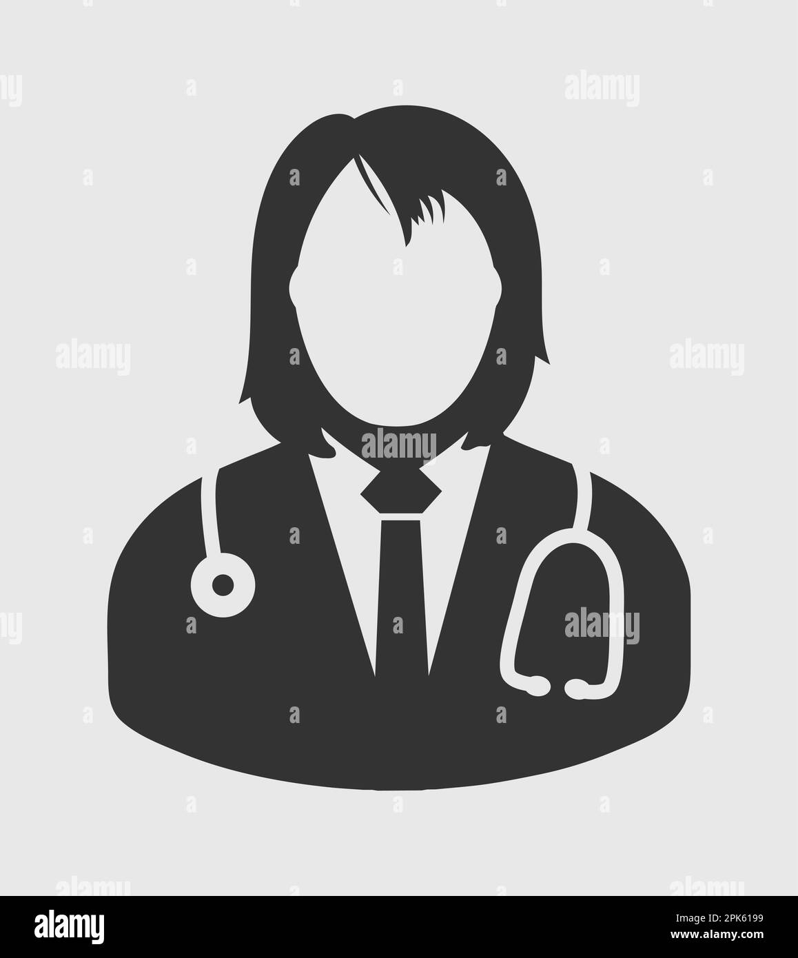Female Doctor Icon. Flat style vector EPS Stock Vector Image & Art - Alamy