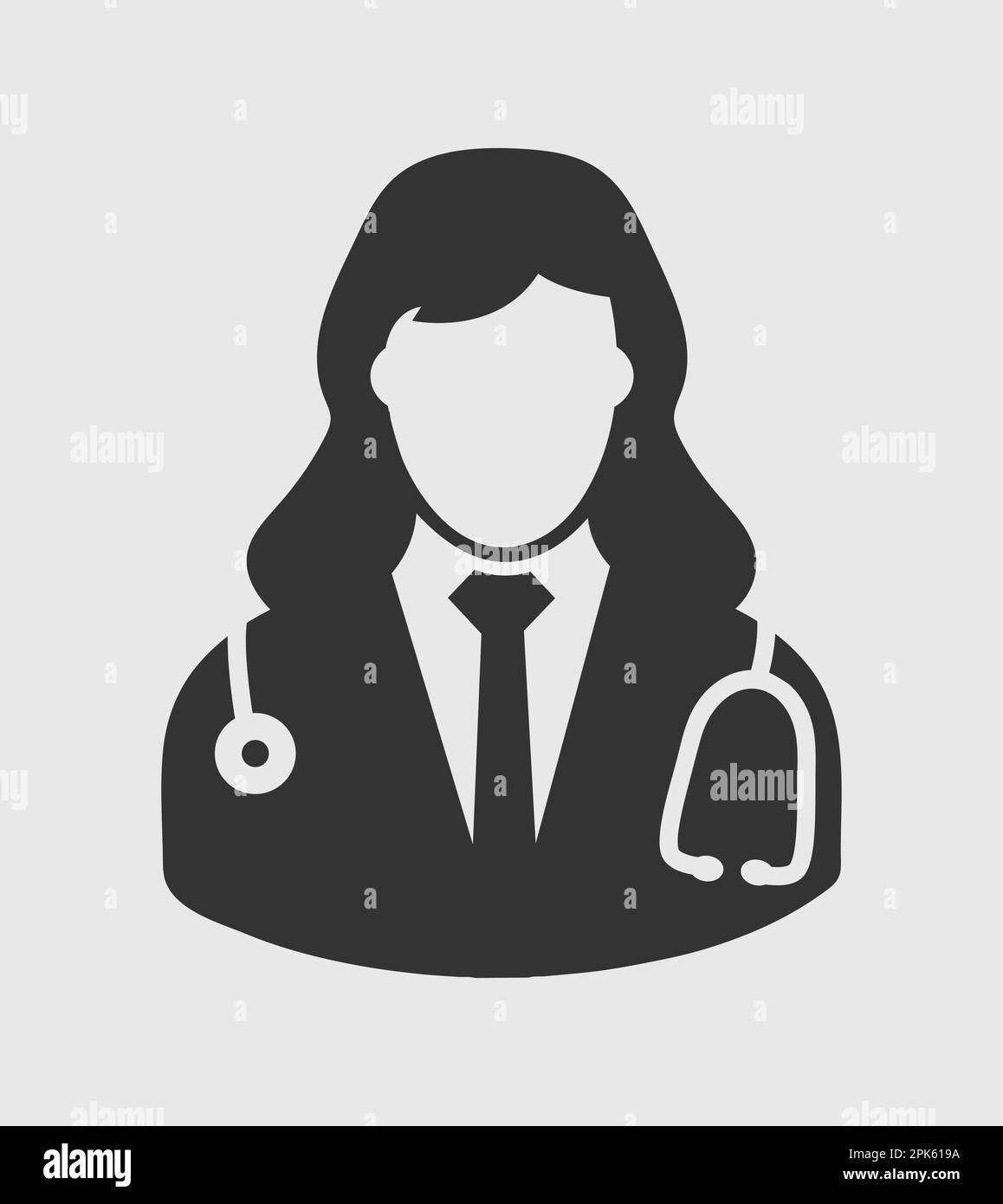 Female Doctor Icon. Flat style vector EPS Stock Vector Image & Art - Alamy