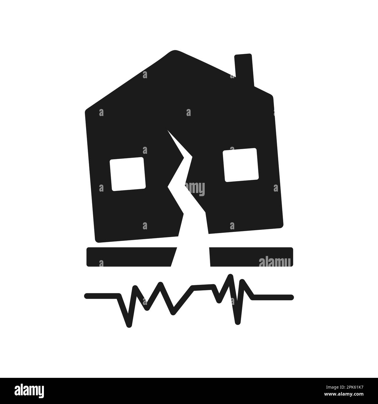 Earthquake Disaster Icon. Editable Vector EPS Symbol Illustration Stock ...