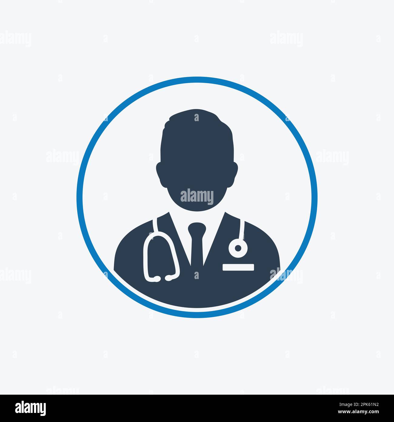 Medical Doctor profile Icon with Stethoscope Sign. Editable Vector EPS ...
