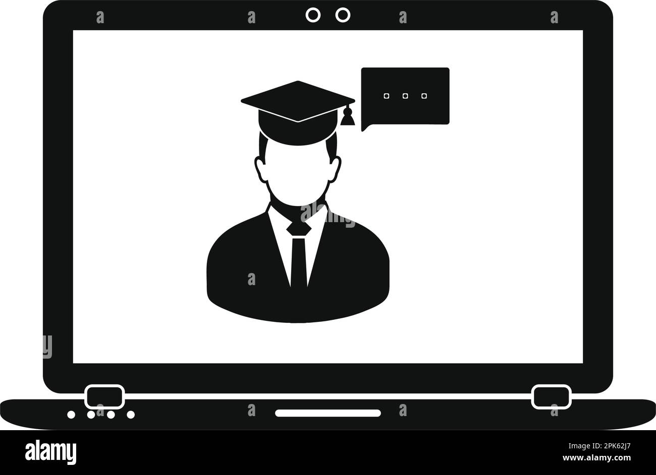 Online, E-Learning Icon. Flat Style vector EPS Stock Vector Image & Art ...