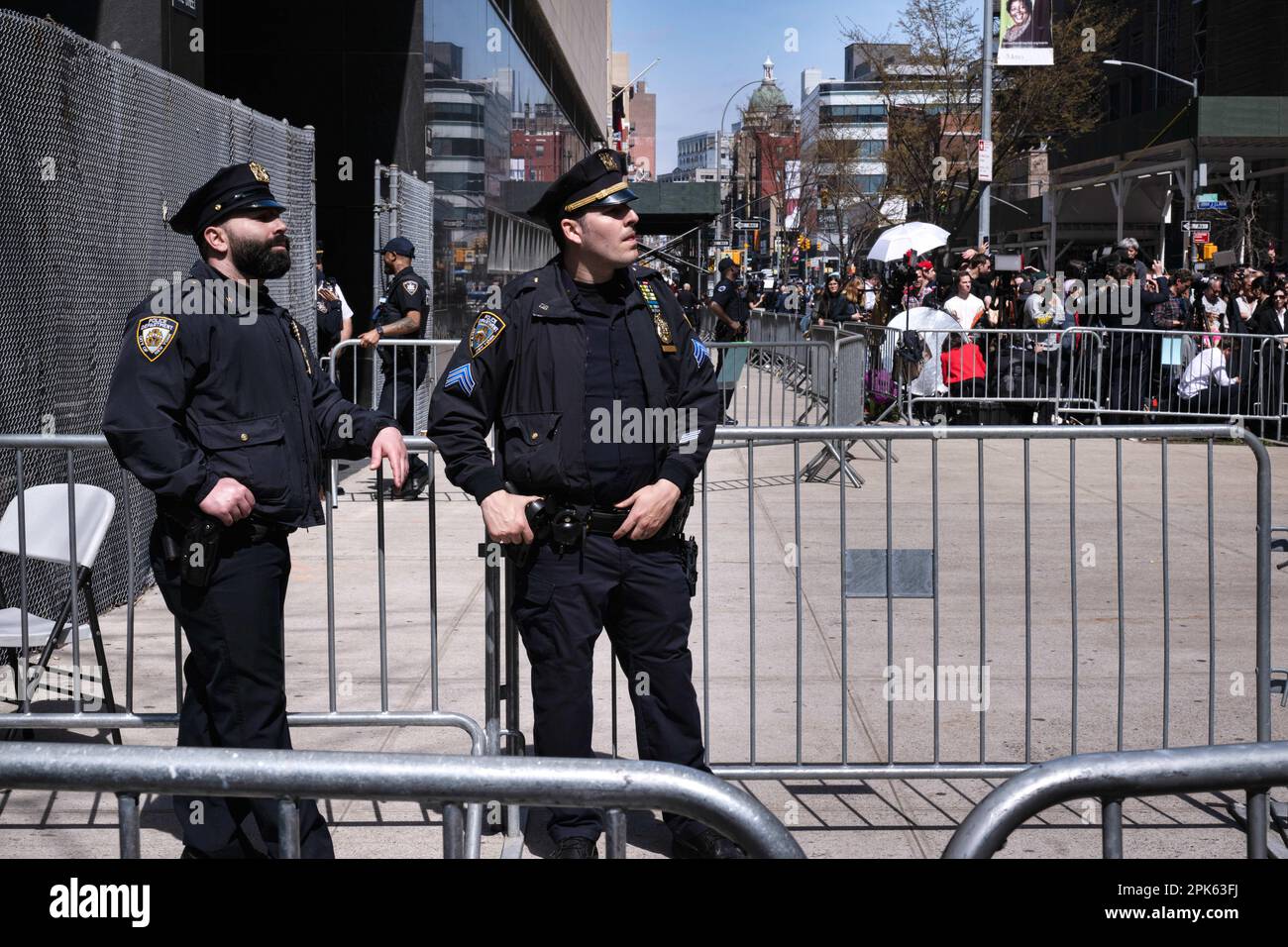 New York, New York, USA. 4th Apr, 2023. The back of the courthouse ...