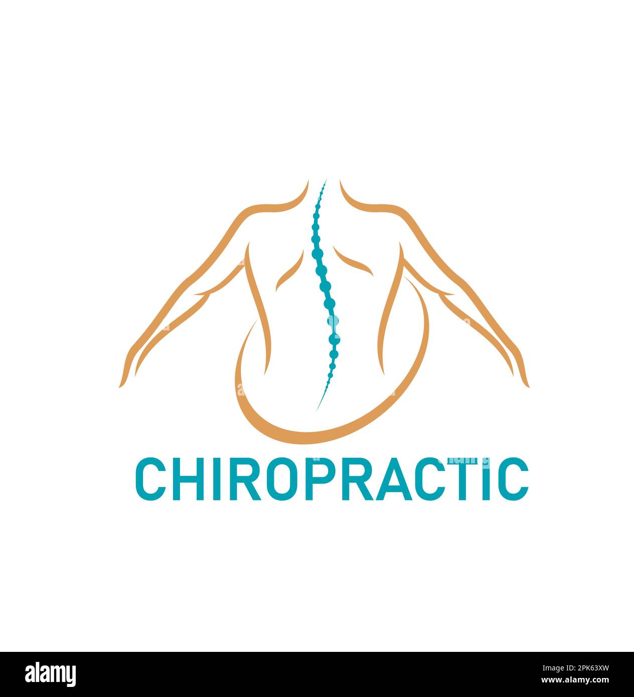 Chiropractic massage, spine health icon. Physiotherapy medical center, spine health clinic or ...