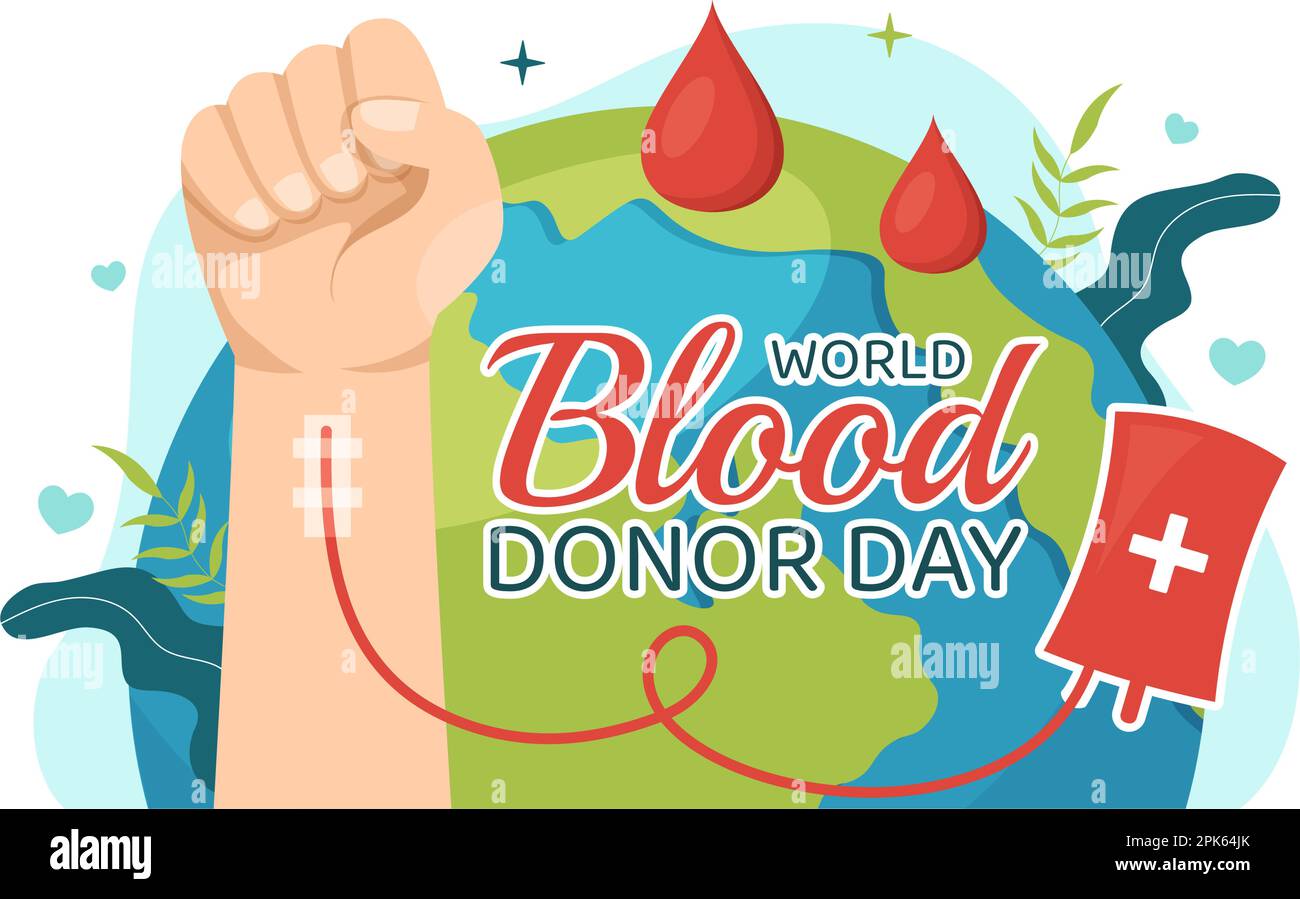 World Blood Donor Day on June 14 Illustration with Human Donated Bloods ...