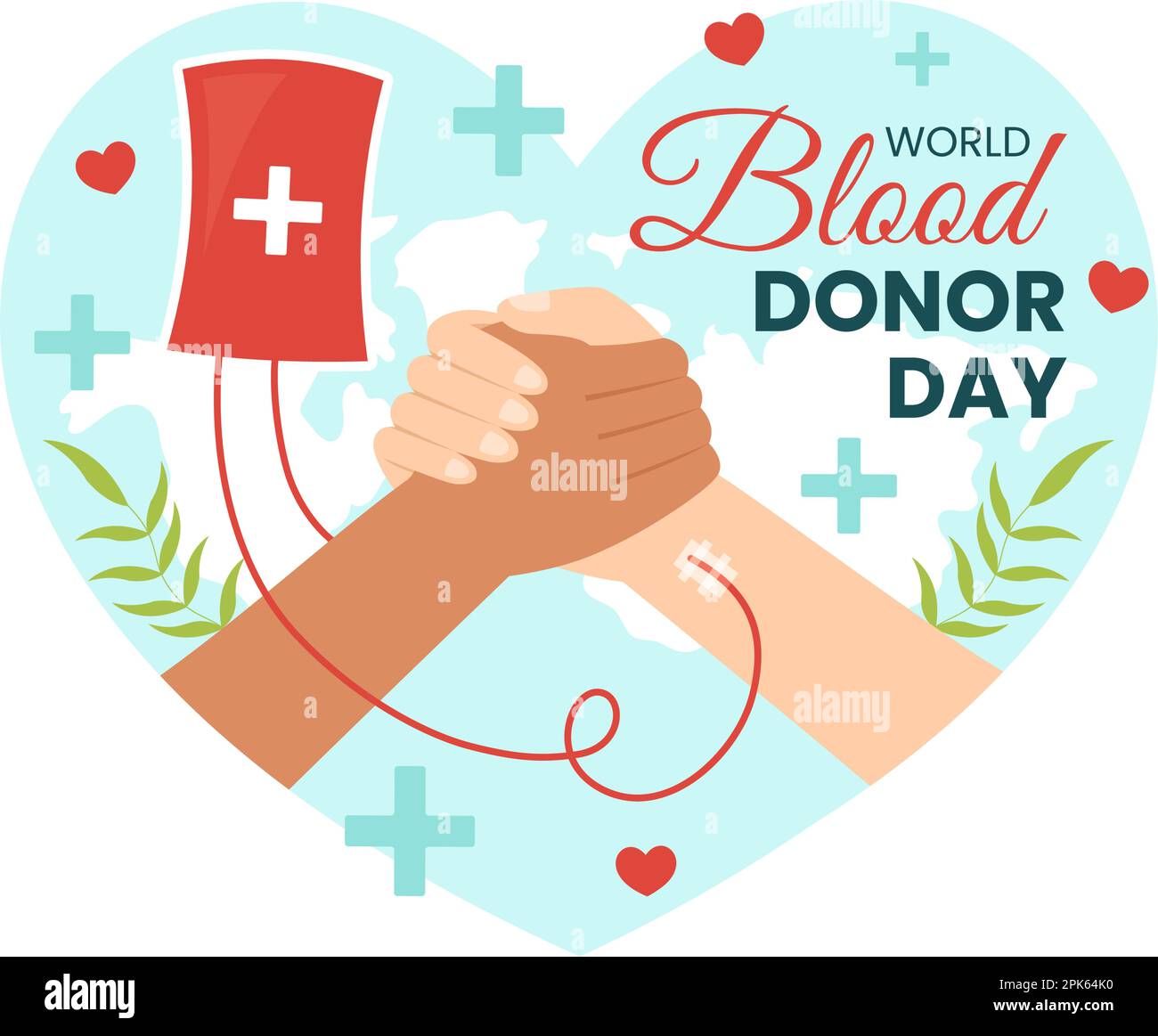 World Blood Donor Day on June 14 Illustration with Human Donated Bloods ...