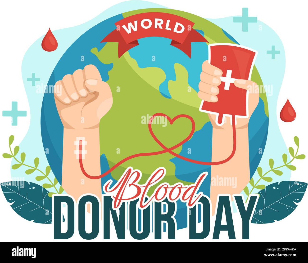 World Blood Donor Day on June 14 Illustration with Human Donated Bloods ...