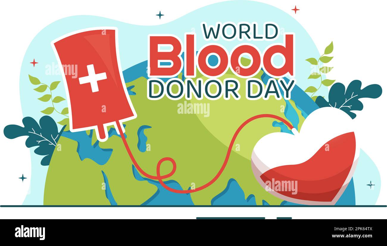 World Blood Donor Day on June 14 Illustration with Human Donated Bloods ...