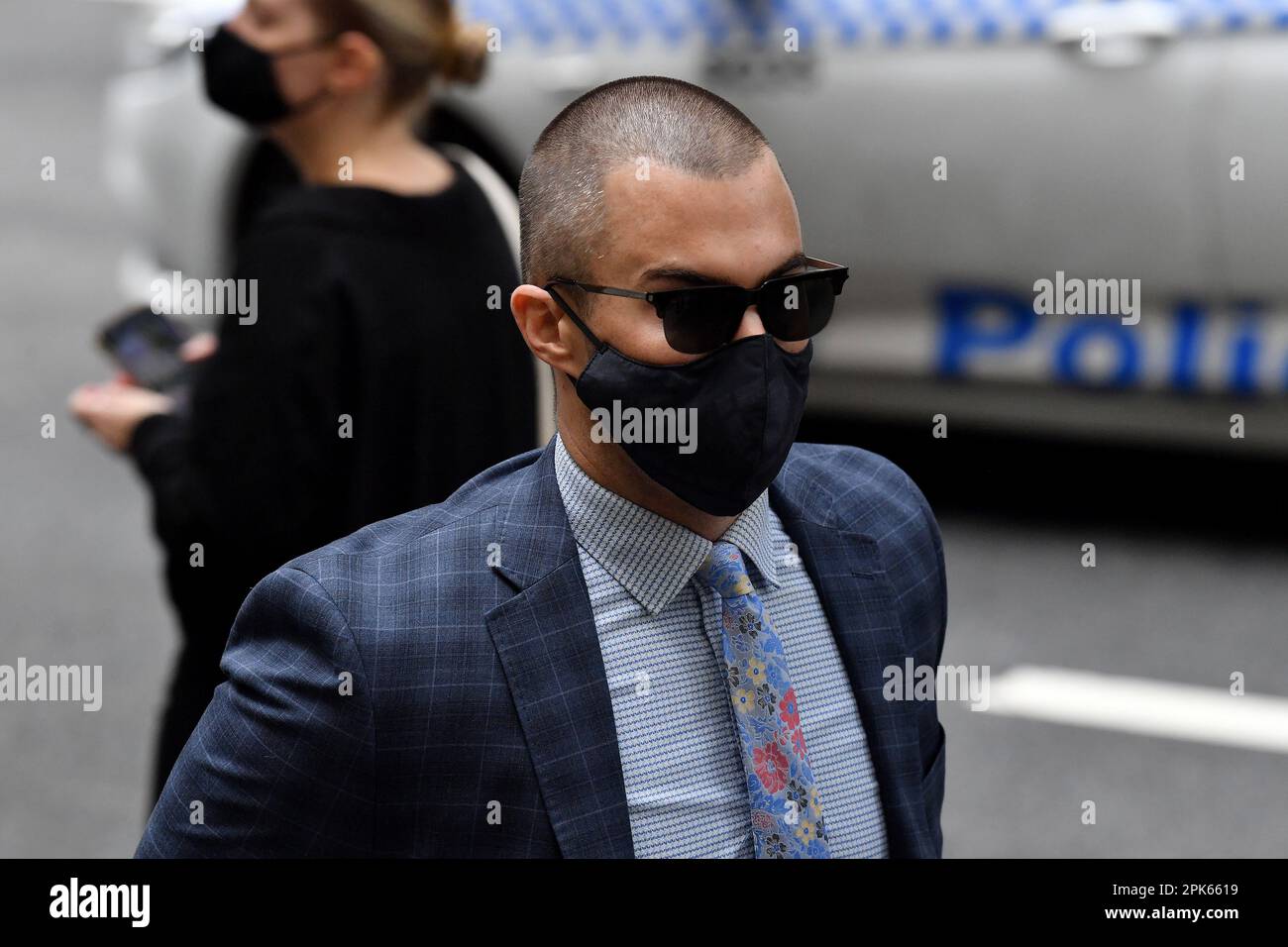 Cody Reynolds arrives at the Downing Centre District Court in Sydney ...
