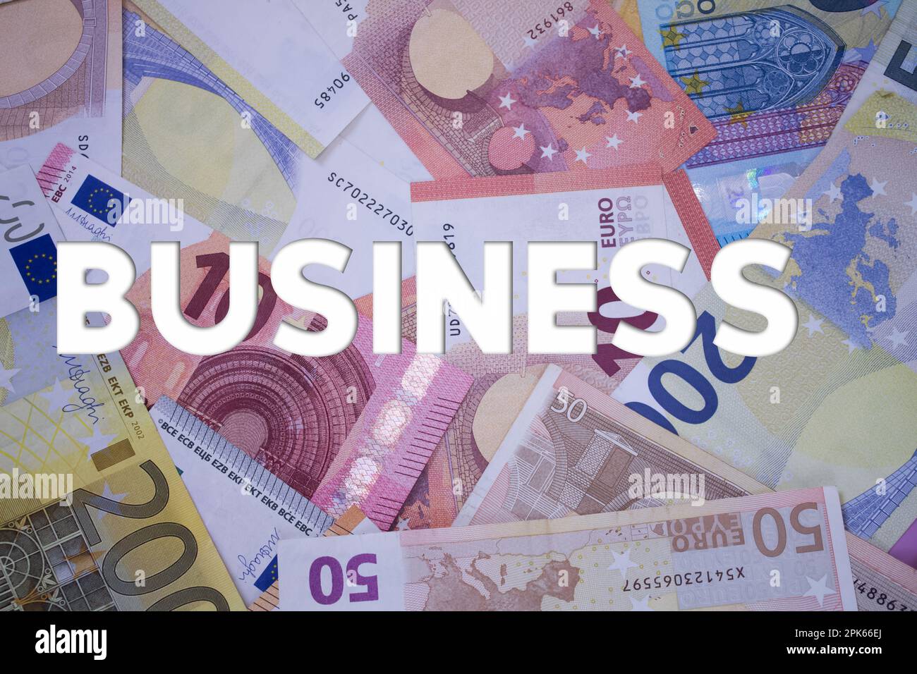 Business word with money. Paper currency background with different ...