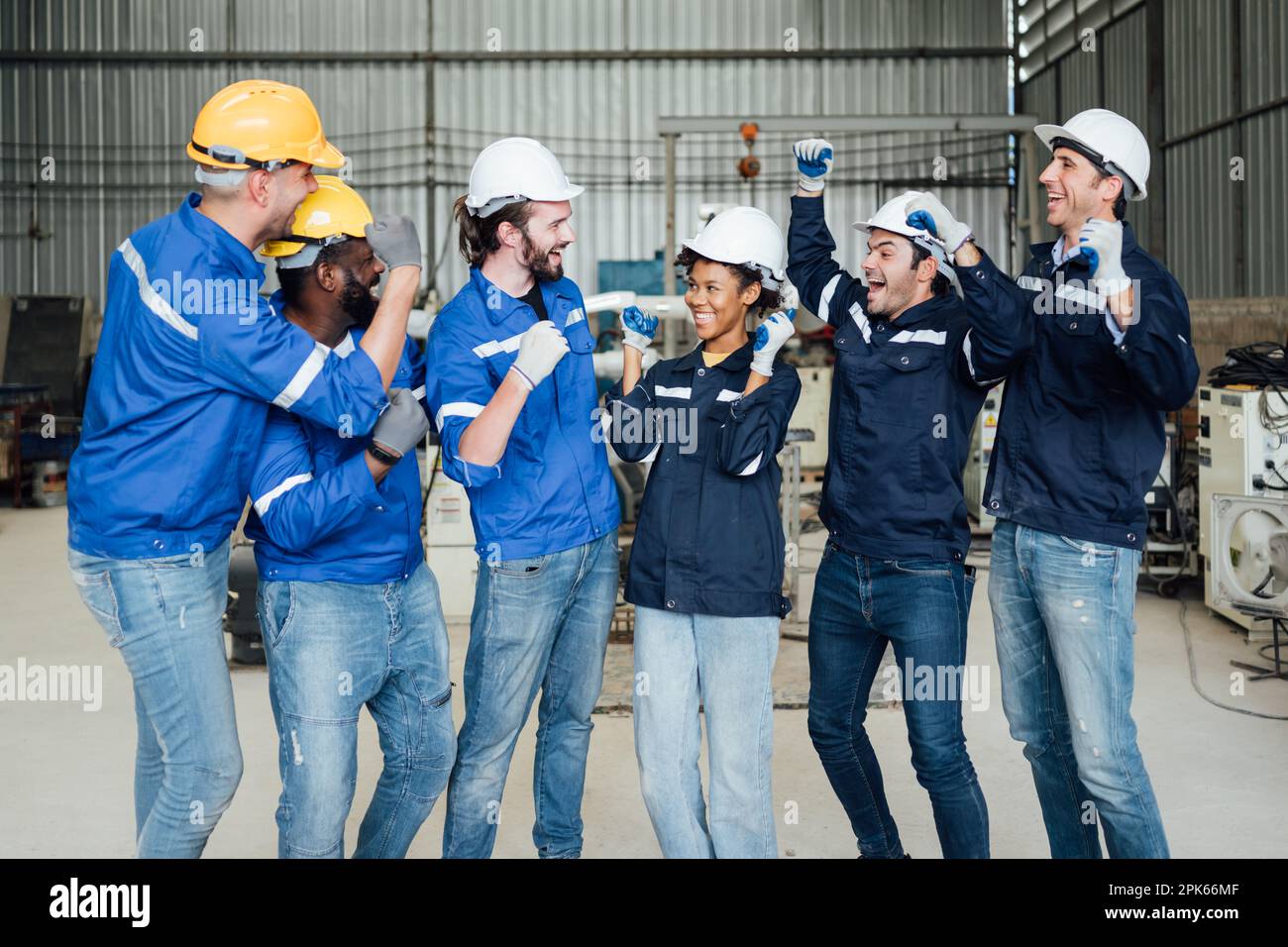 Portrait of successful engineer worker at factory Stock Photo - Alamy