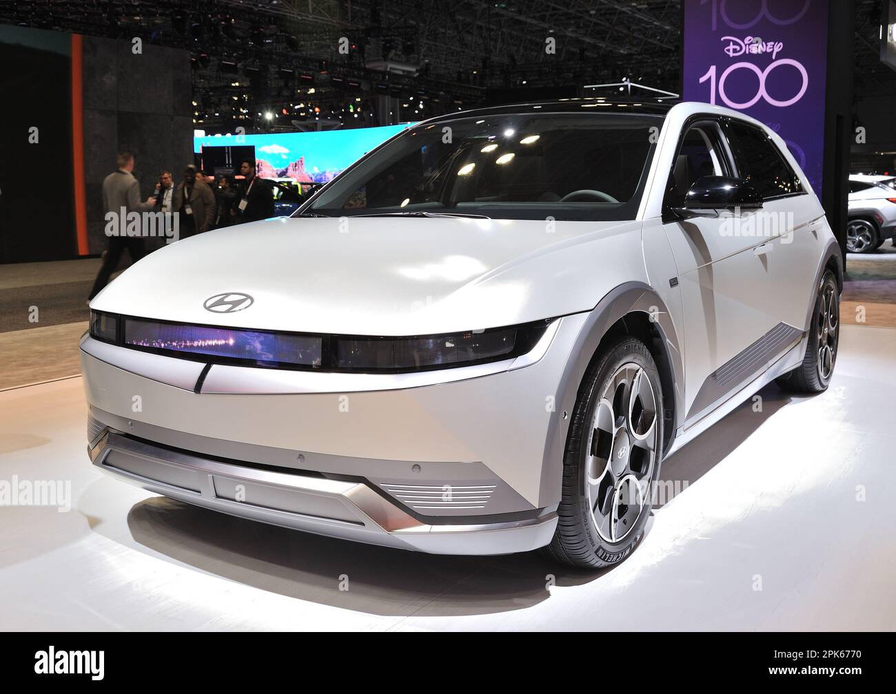 Hyundai Ioniq5 Disney 100 Platinum edition concept on display at the 2023 NY International Auto ...