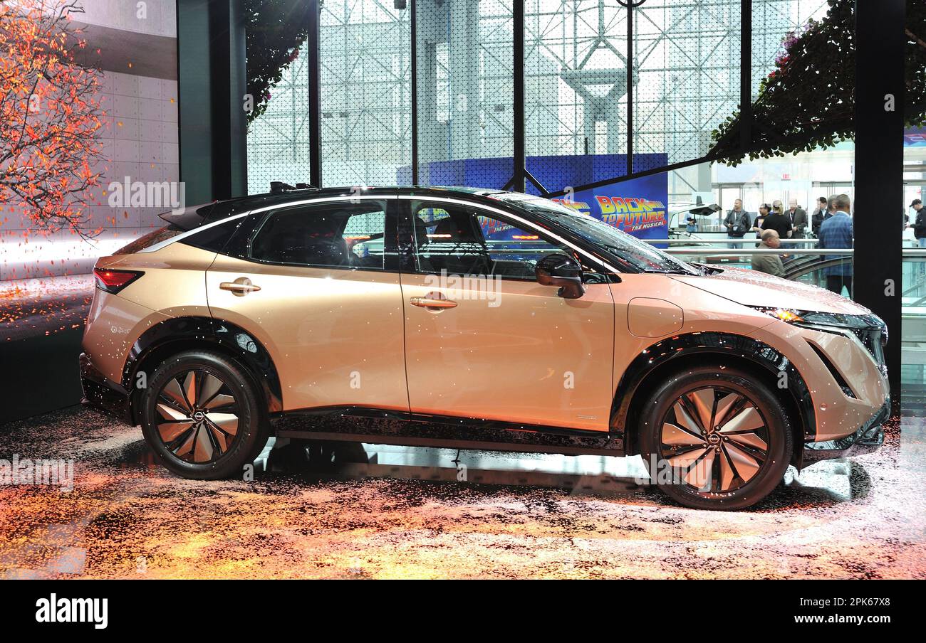 2023 Nissan Ariya on display at the 2023 NY International Auto Show at ...