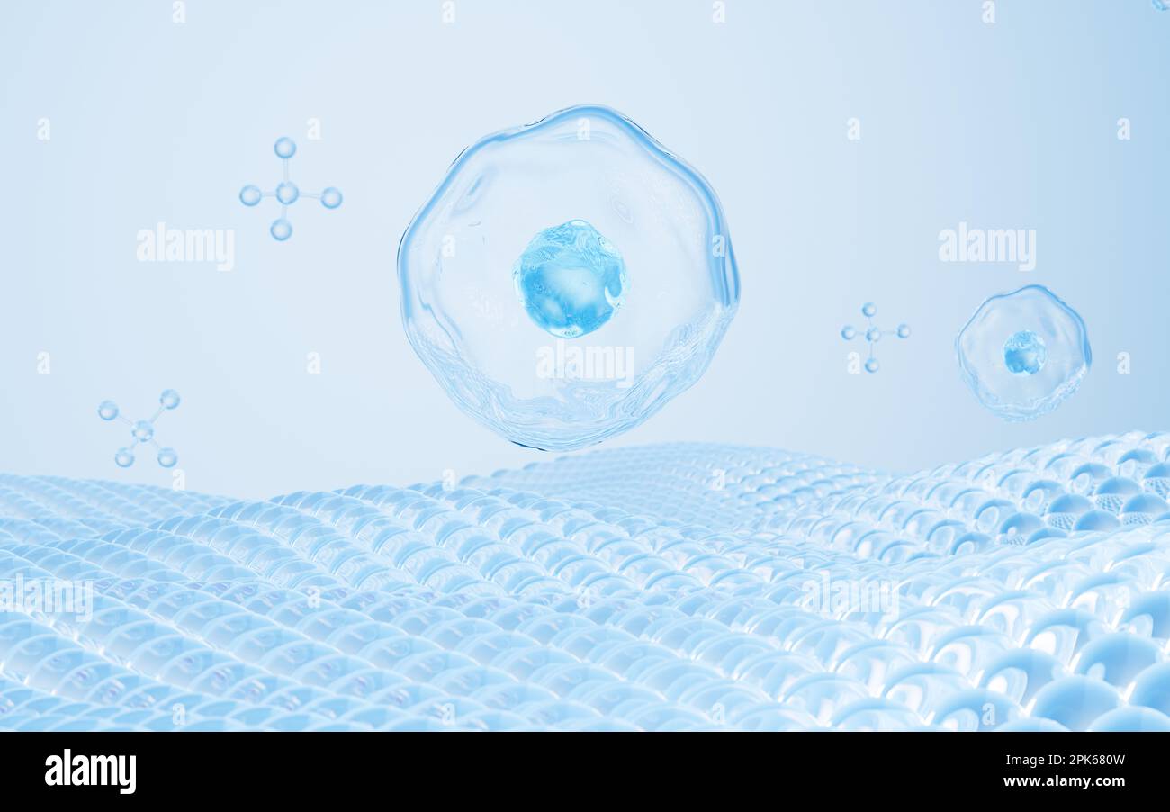 Floating cells and molecules on the skin, biology and cosmetic medicine ...