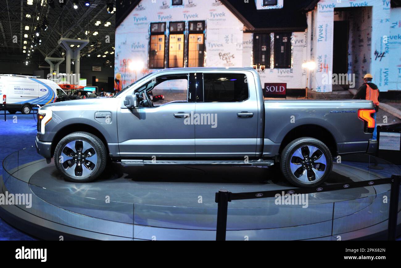 2022 Ford F150 Lightning on display at the 2023 NY International Auto ...