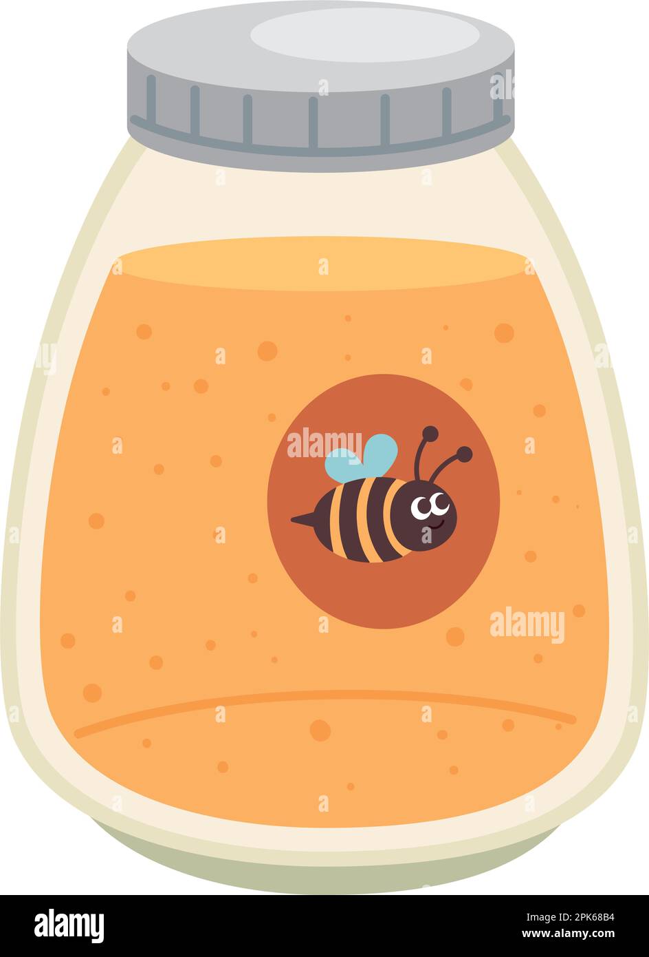 Cute honey bee jar of sweet liquid Stock Vector Image & Art - Alamy