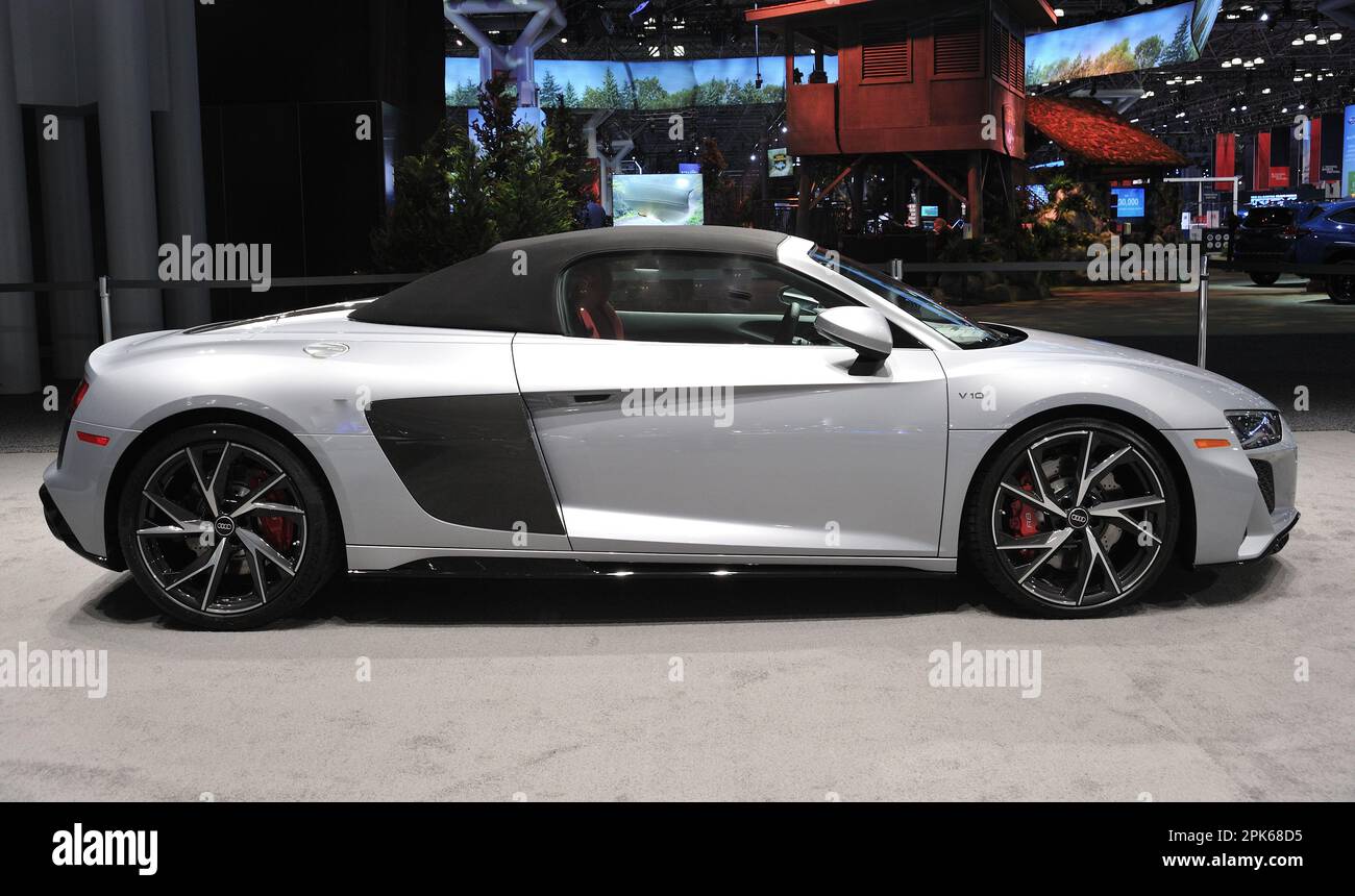 2023 Audi R8 V10 Spyder on display at the 2023 NY International Auto ...