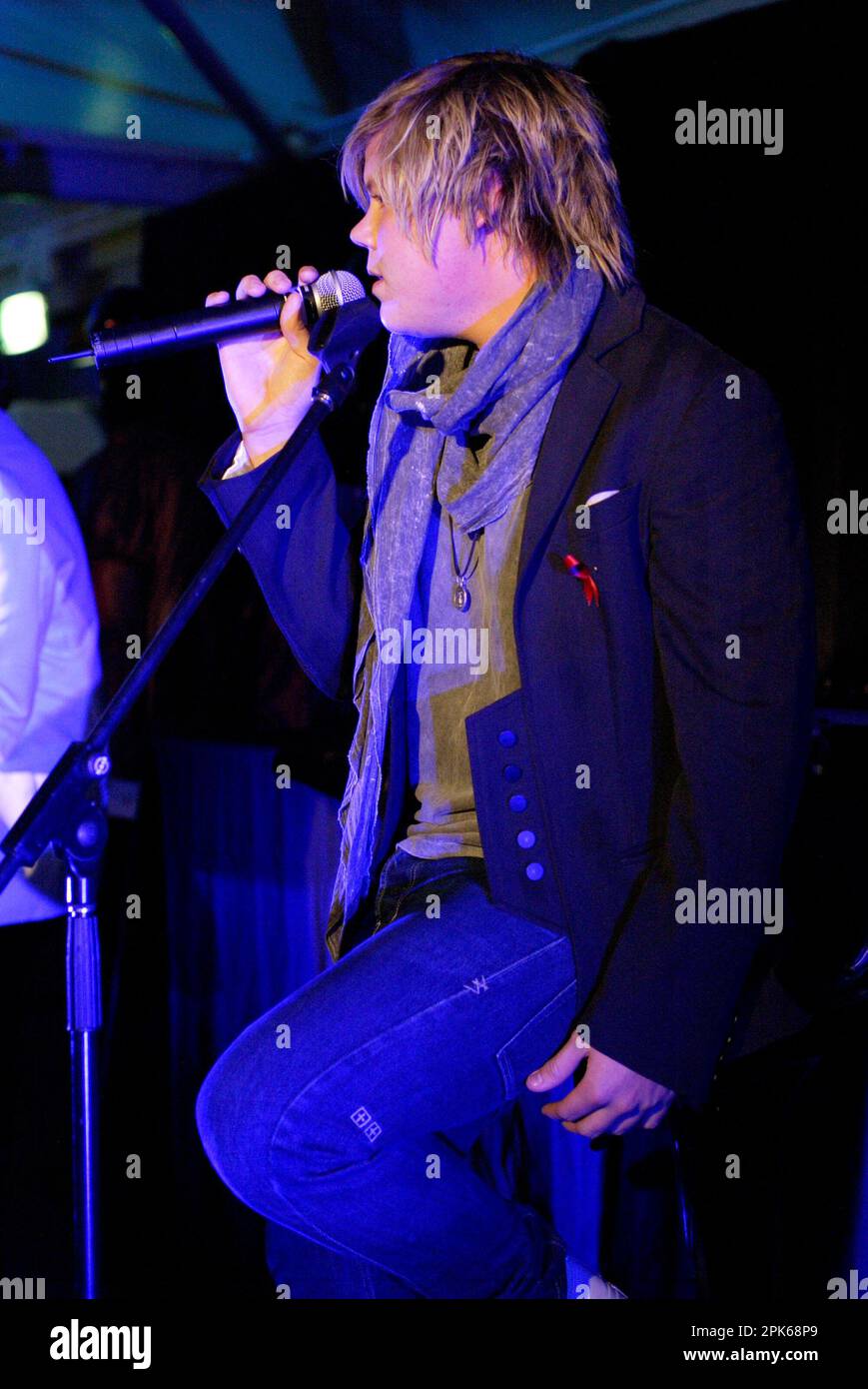 Matt Copley performing at the Fashiontv and Red Ribbon Charity Gala ...