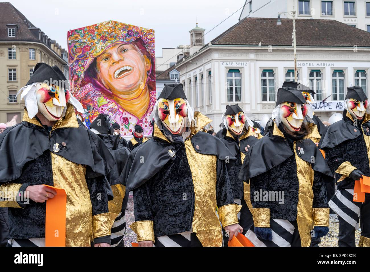 Costume at the Basel Fasnacht parade in Switzerland Stock Photo - Alamy