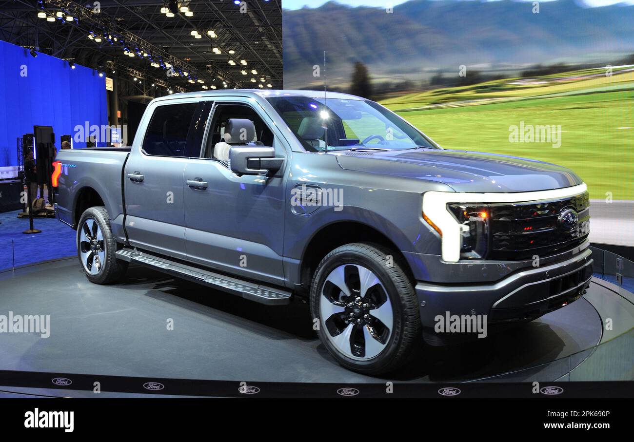 2022 Ford F150 Lightning on display at the 2023 NY International Auto ...
