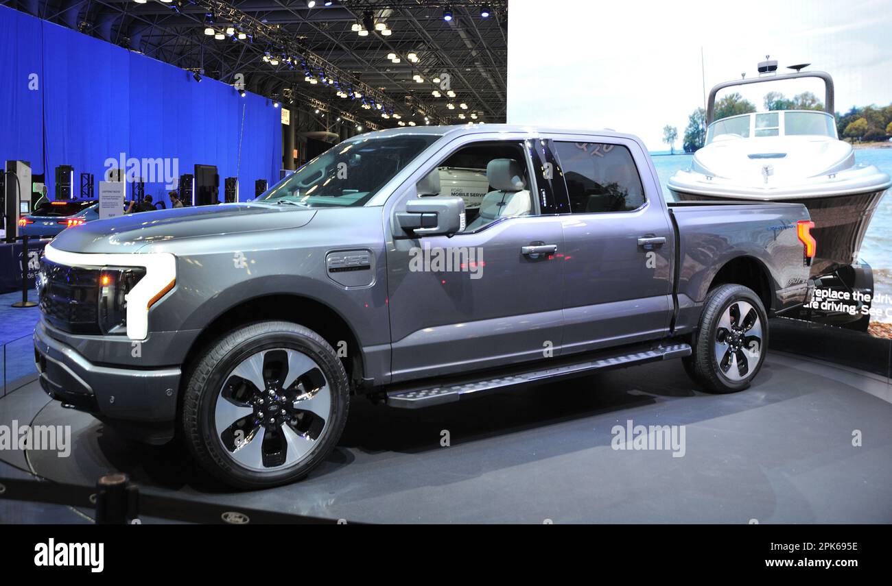 2022 Ford F150 Lightning on display at the 2023 NY International Auto ...